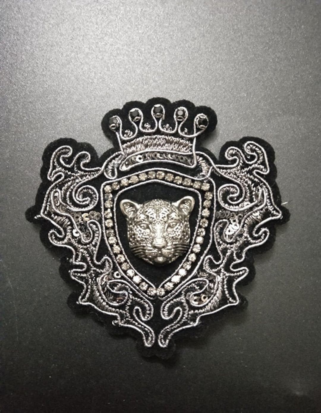 Delicate Leopard Embroidered Applique Patch,embroidery Leopard Head ...