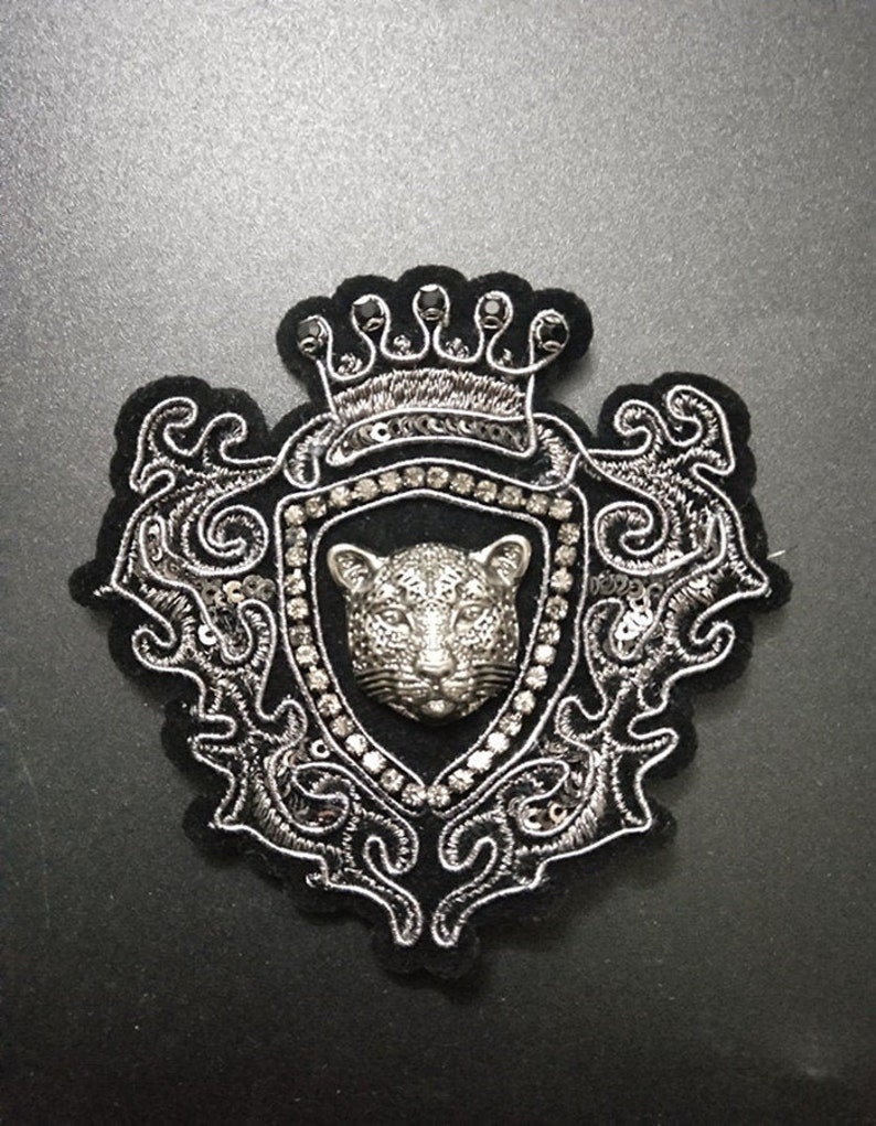 Delicate Leopard Embroidered Applique Patchembroidery Leopard | Etsy