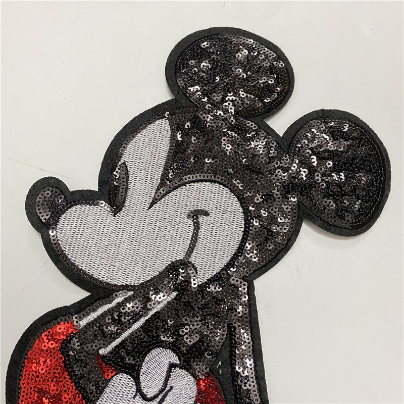 Large Cartoon Sequined Applique Patch,paillette Patch,sequins Mickey ...