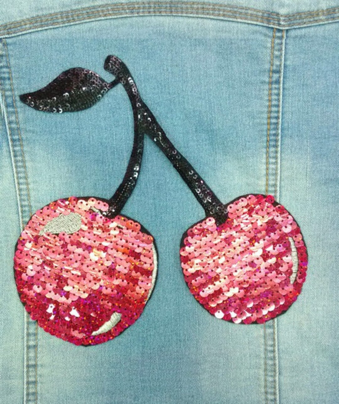 Cherry Sequined Applique Patch,paillette Patch,sequins Patch Supplies ...