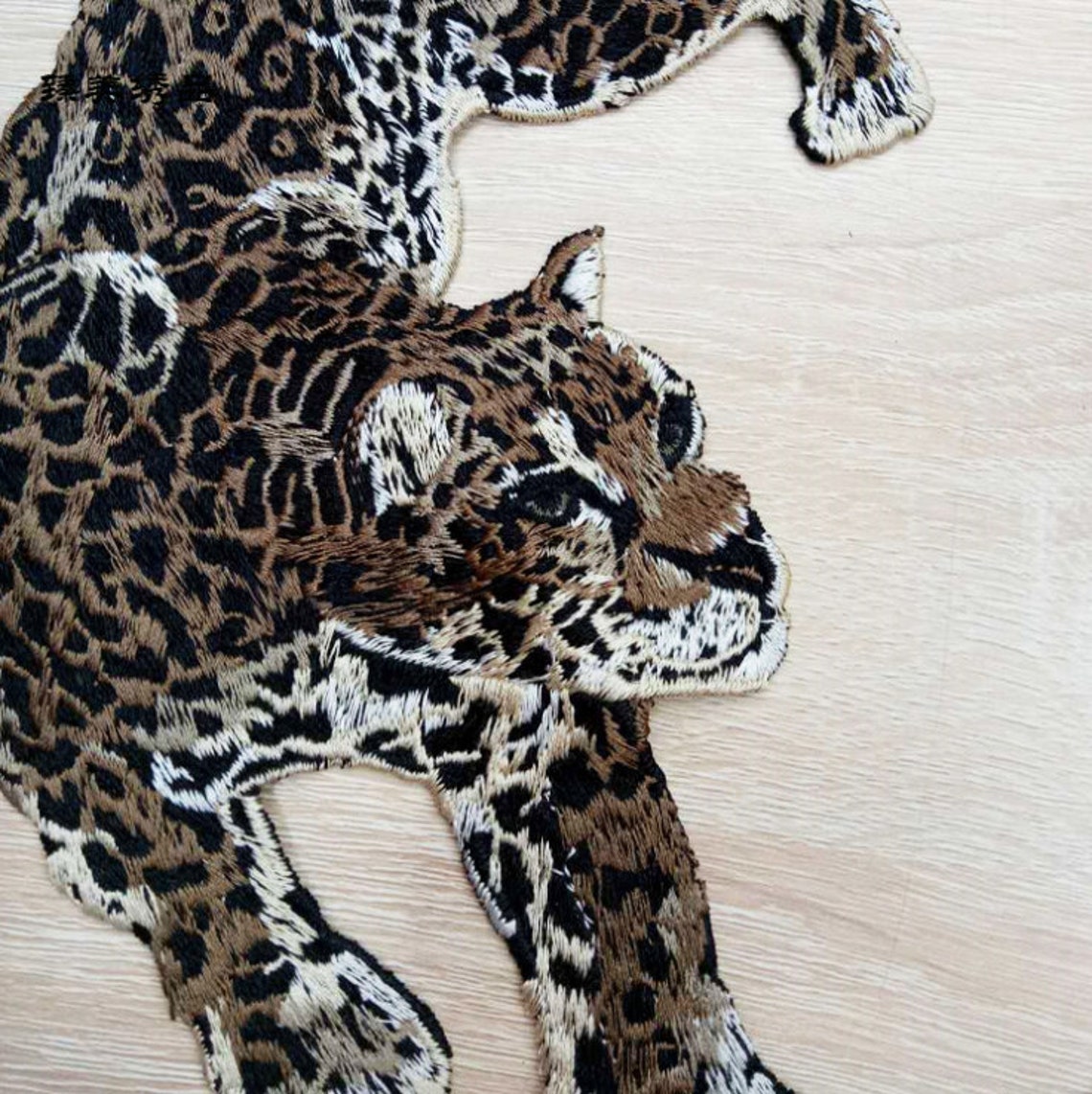 A Pair of Leopard Embroidered Applique Patchembroidery | Etsy