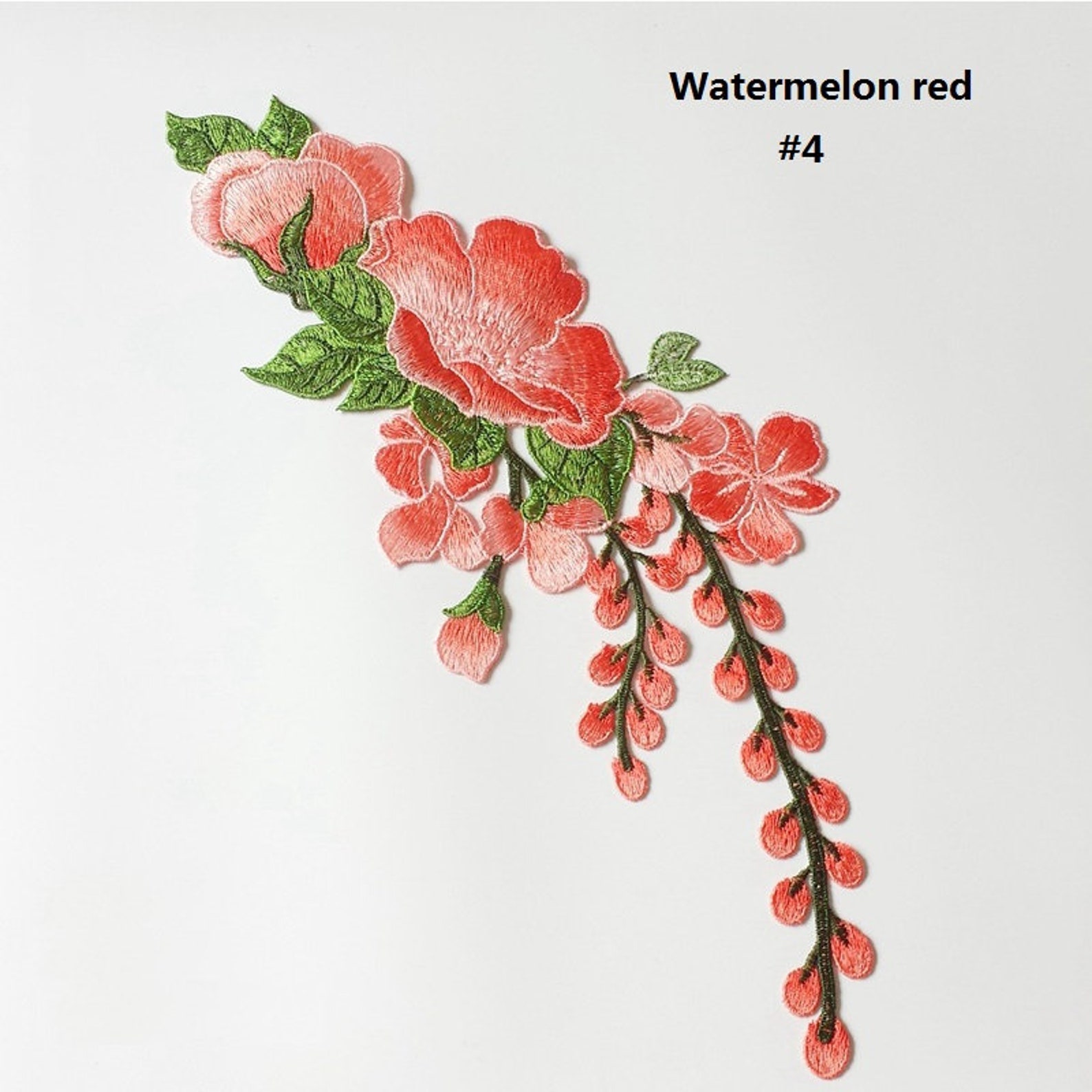 Delicate Embroidered Pink Floral Applique Patchvintage Floral | Etsy