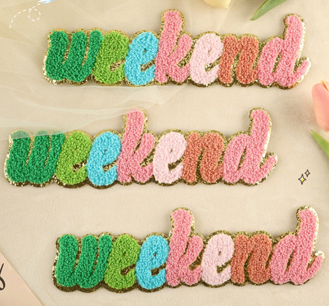 Weekend Embroidery Applique Patch,embroidered Weekend Patch Supplies ...