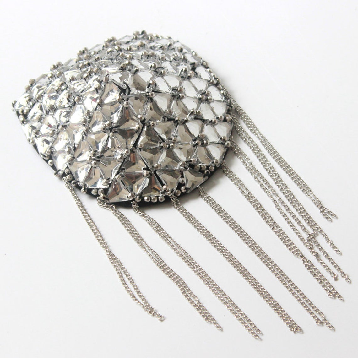 A Pair of Silver Tassels Epaulethandmade Shoulder Padsilver - Etsy