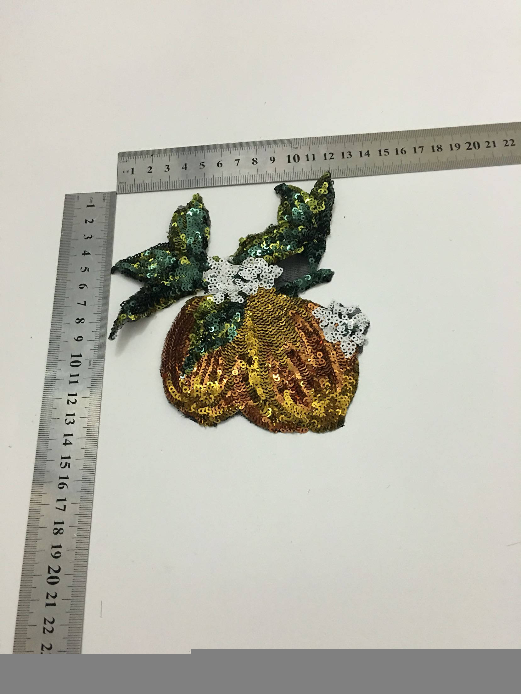 A Pair of Lemon Sequined Applique Patch,paillette Patch,sequins Lemons ...