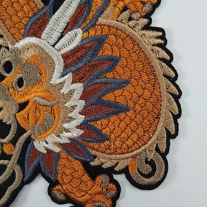 A Pair of Delicate Embroidered Dragon Applique Patch,vintage Dragon ...