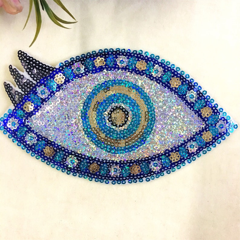 Eye Sequined Applique Patch,paillette Patch,sequins Eye Patch Supplies ...
