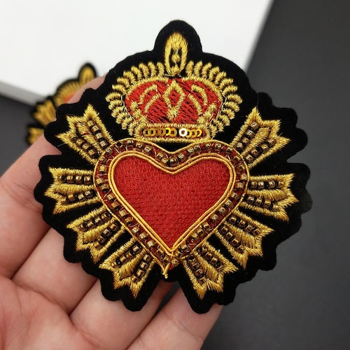 Heart Embroidered Applique Patchembroidery Heart Patch for - Etsy