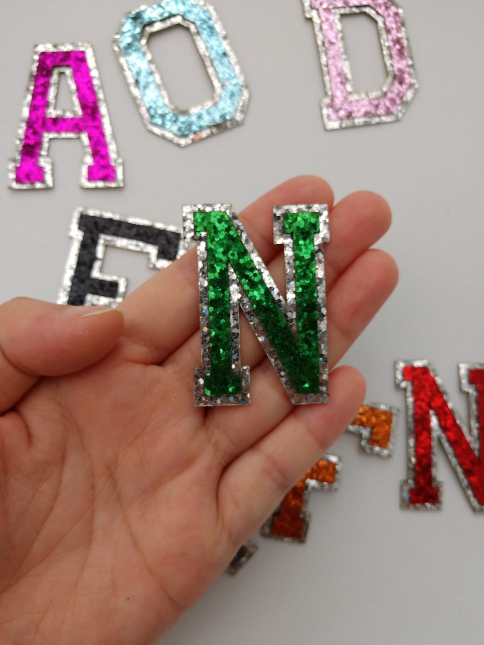 Colorful Letter Sequined Iron on Applique Patchsequins Iron - Etsy