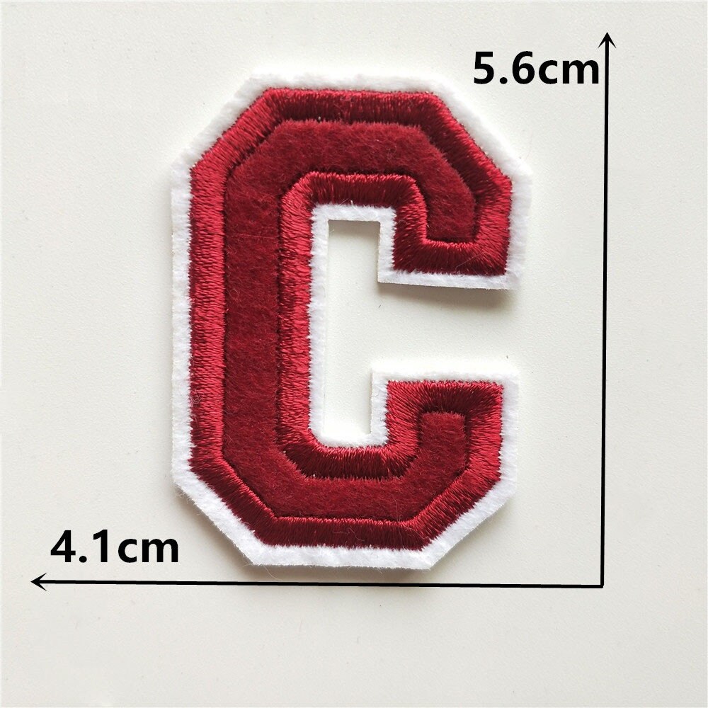 Red Embroidered Iron on Letters Applique Patchiron on Name - Etsy