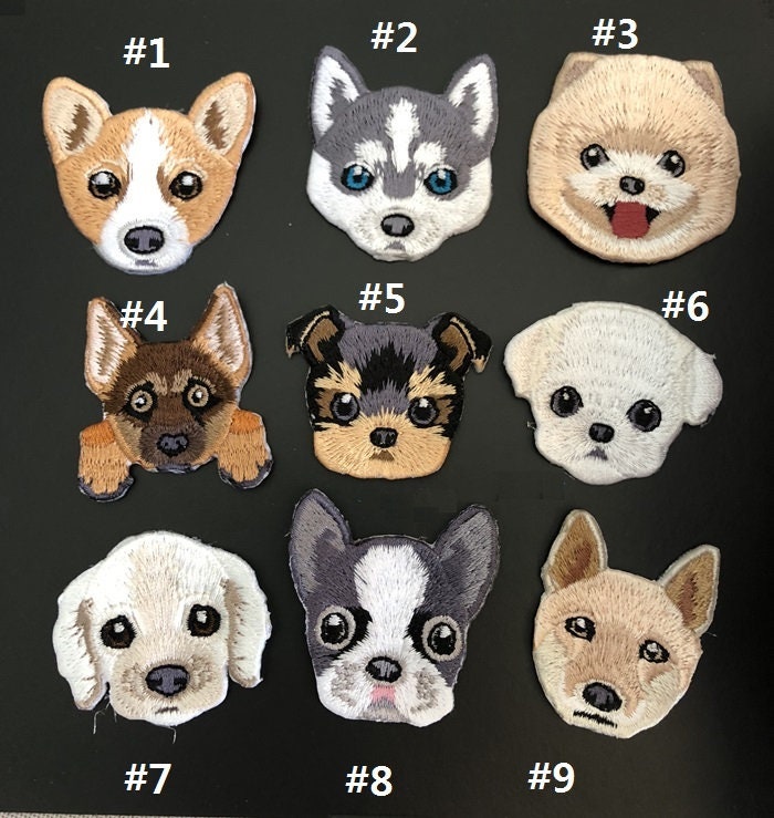 Cute Dogs Embroidery Iron on Applique Patchembroidered Dog - Etsy