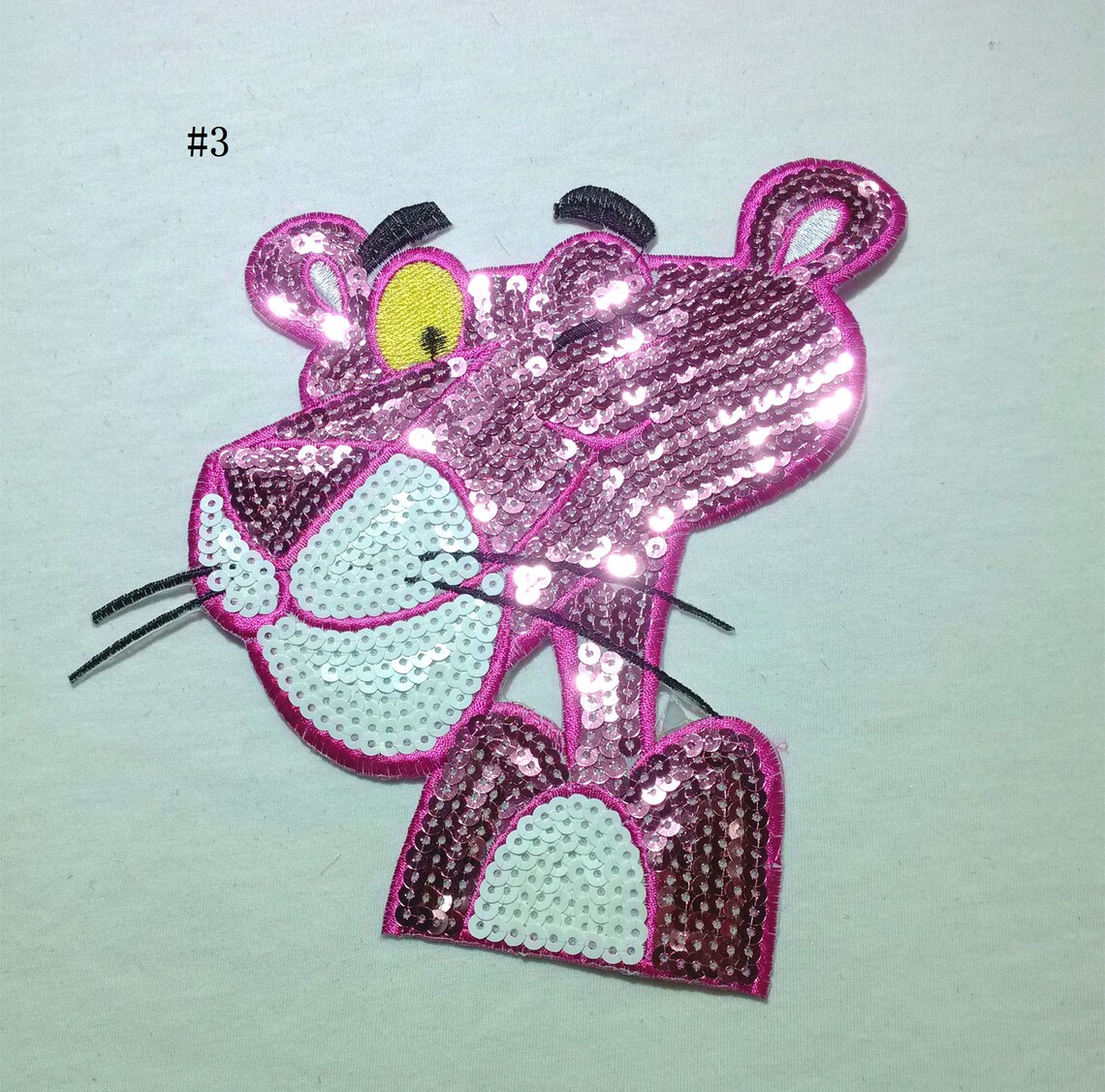 Cartoon Panther Sequined Applique Patchpaillette - Etsy