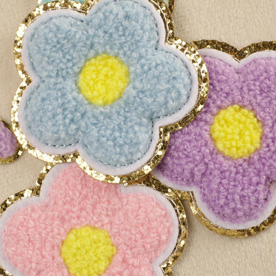 3 Pieces Flowers Embroidered Applique Patch,embroidery Flower Patch for ...