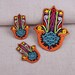3 Pieces Hands Embroidery Iron on Applique Patch,embroidered Hand Patch ...