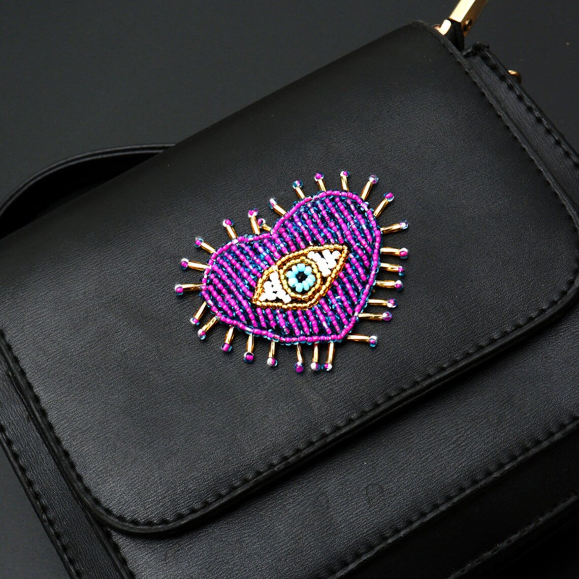 Delicate Embroidery Eye Sequined Beaded Applique Patchbeaded - Etsy