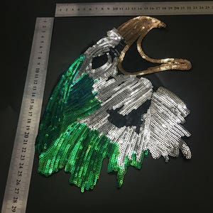 Eagle Head Sequined Applique Patch,paillette Patch,sequins Patch ...