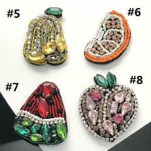 Delicate Embroidery Fruit Sequined Beaded Applique Patch,beaded Fruits ...