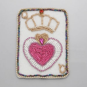 Playing Card Embroidery Beaded Applique Patch,rhinestone Playing Card ...