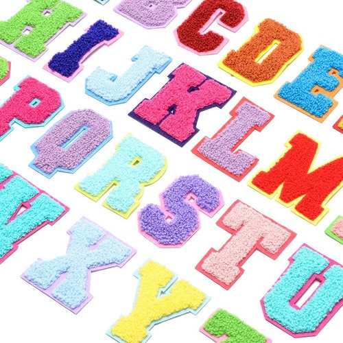 White Embroidered Letter Iron on Applique Patchembroidery - Etsy