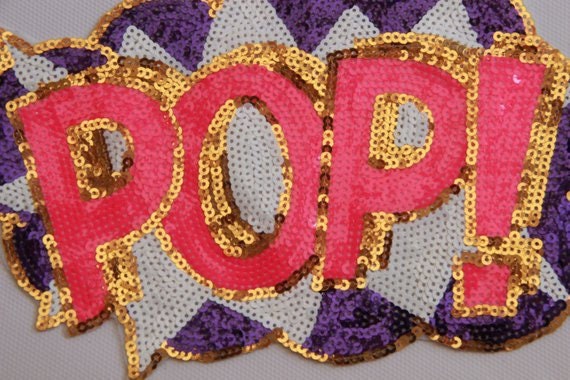 POP Sequined Applique PatchPaillette PatchSequins POP Patch | Etsy