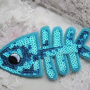 Fishbone Sequined Applique Patch,paillette Patch,sequins Patch Supplies ...