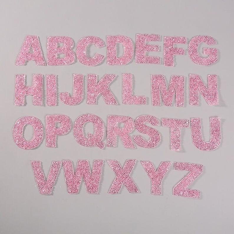 A Set of 26 Pieces Diamond Letters Embroidery Iron on - Etsy