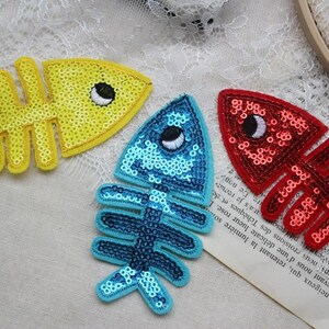 Fishbone Sequined Applique Patch,paillette Patch,sequins Patch Supplies ...