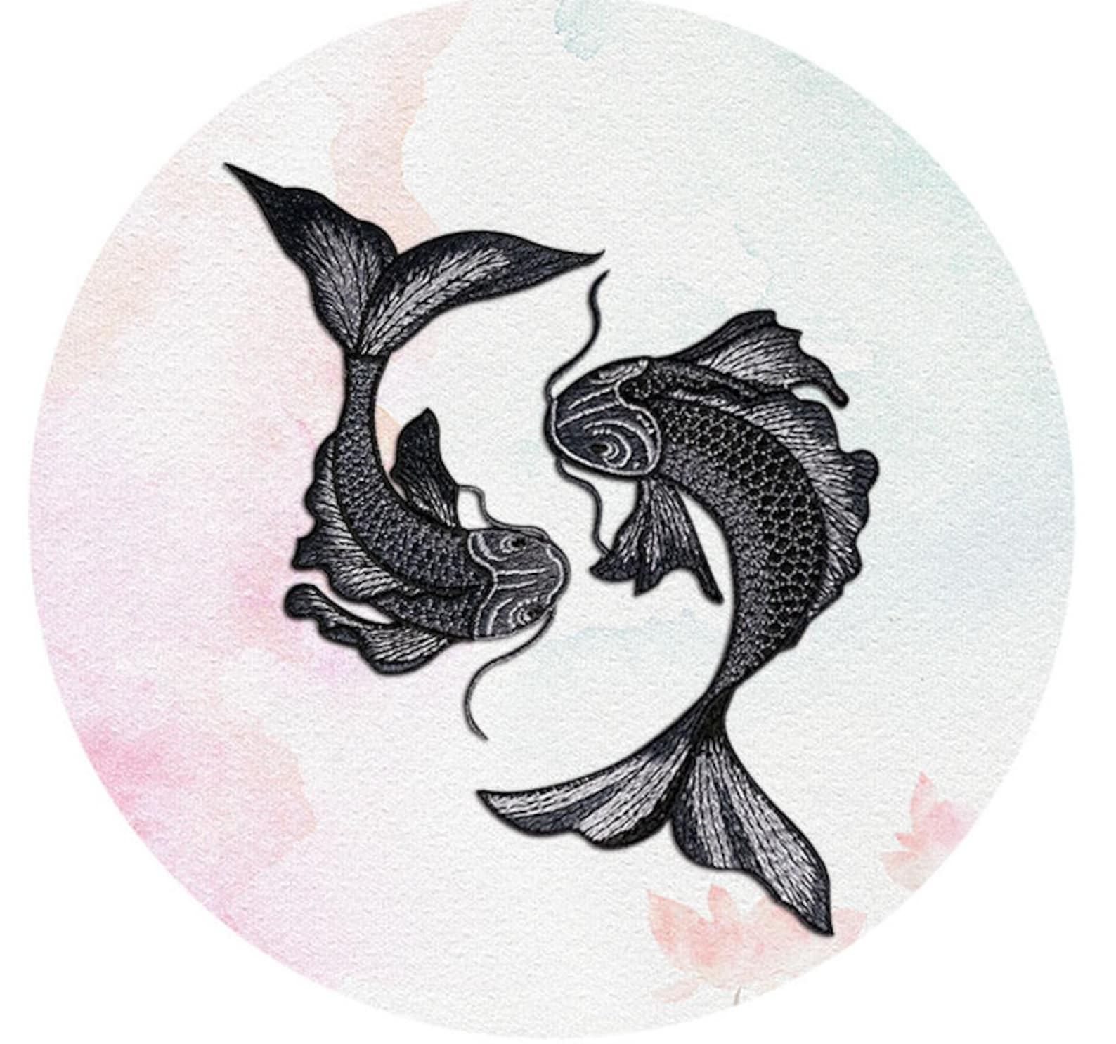 A Pair of Embroidered Fish Applique Patchembroidery Fishes - Etsy