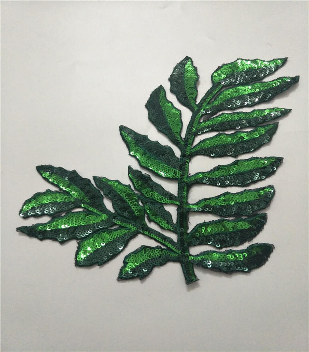 Leaf Sequined Applique Patches,paillette Patch,sequins Leaves Patch ...