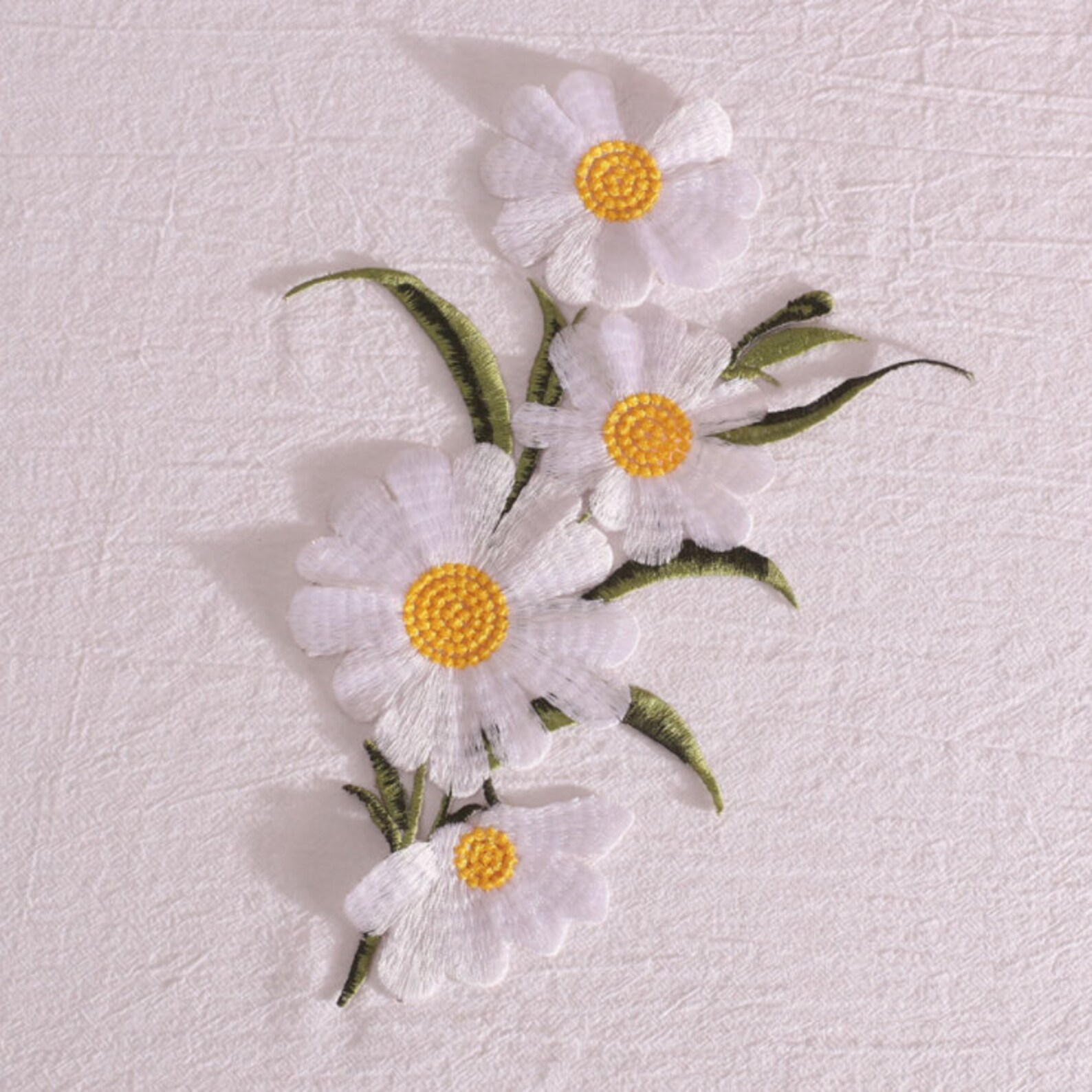 A Pair of Embroidered Iron on Floral Applique Patches,vintage Flower ...