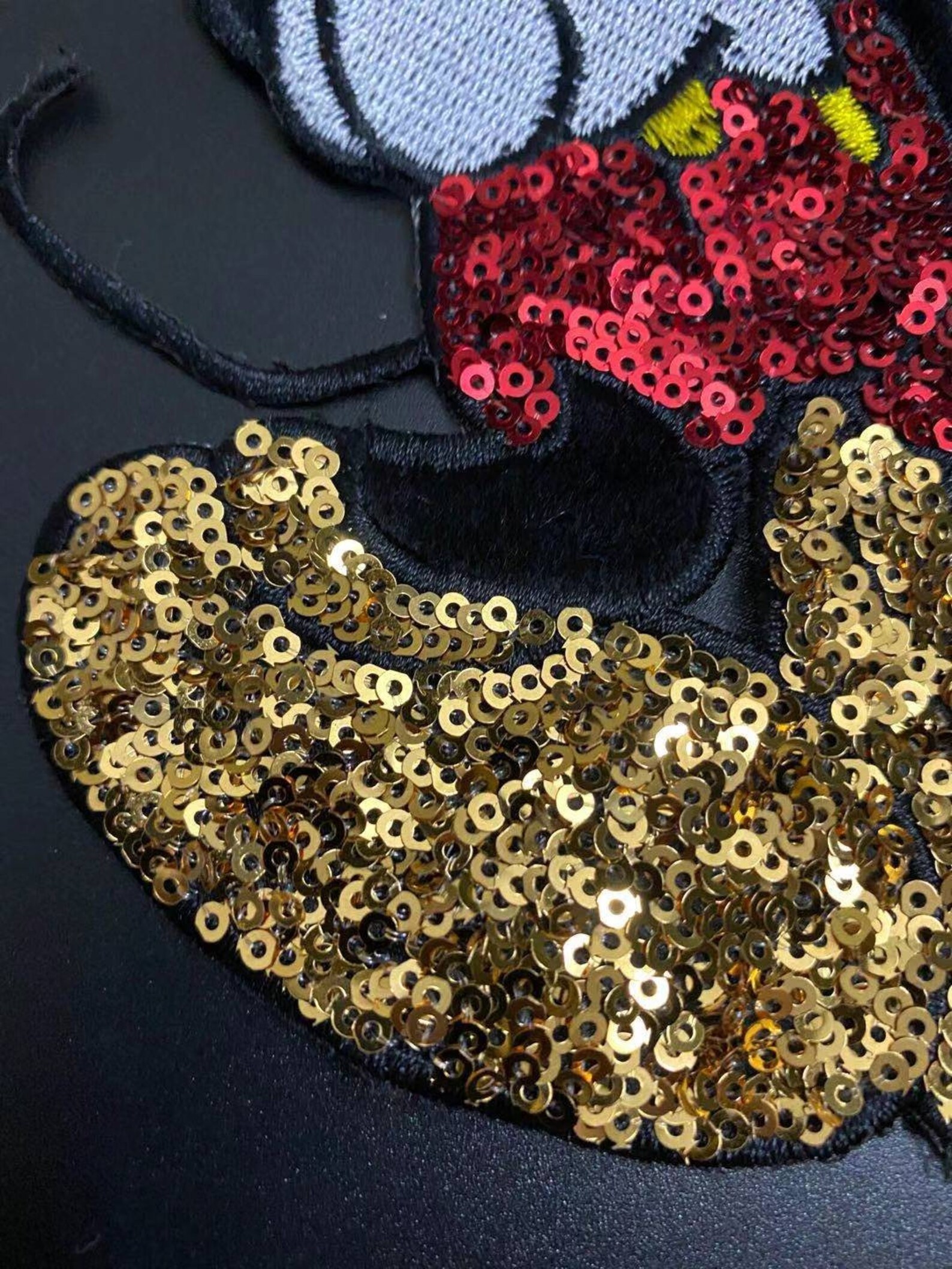 Cartoon Sequined Applique Patchpaillette Patchsequins Mickey | Etsy