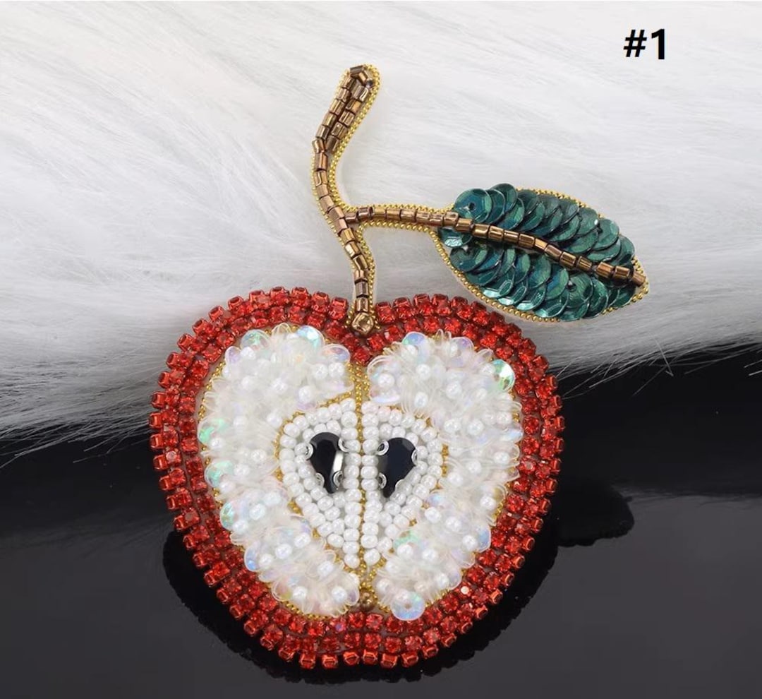 Various Embroidery Rhinestone Fruits Sequined Applique Patch,beaded ...