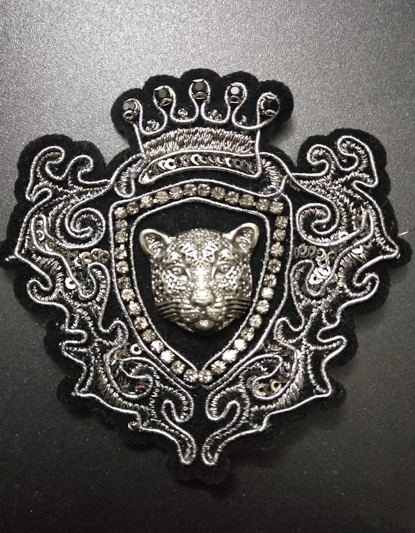 Delicate Leopard Embroidered Applique Patch,embroidery Leopard Head ...