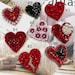 Delicate Heart Embroidery Rhinestone Applique Patch,beaded Heart Patch ...