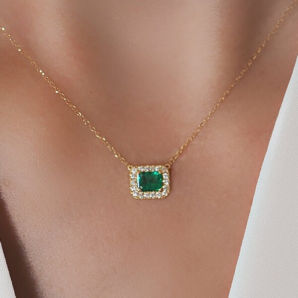 Emerald Necklace - Etsy