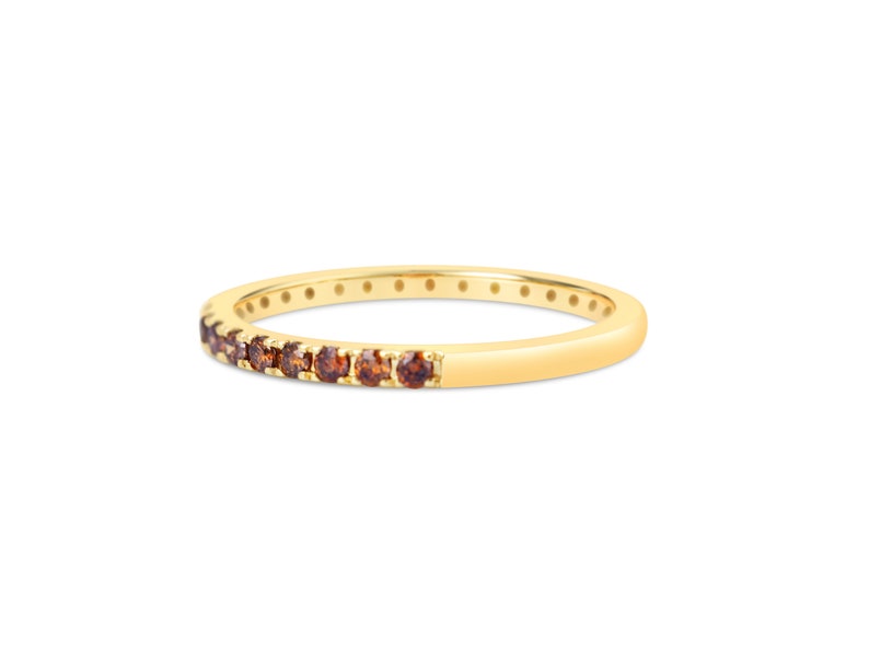 Russet Diamond Eternity Ring 18k 14k Gold or Platinum 1.6mm . - Etsy