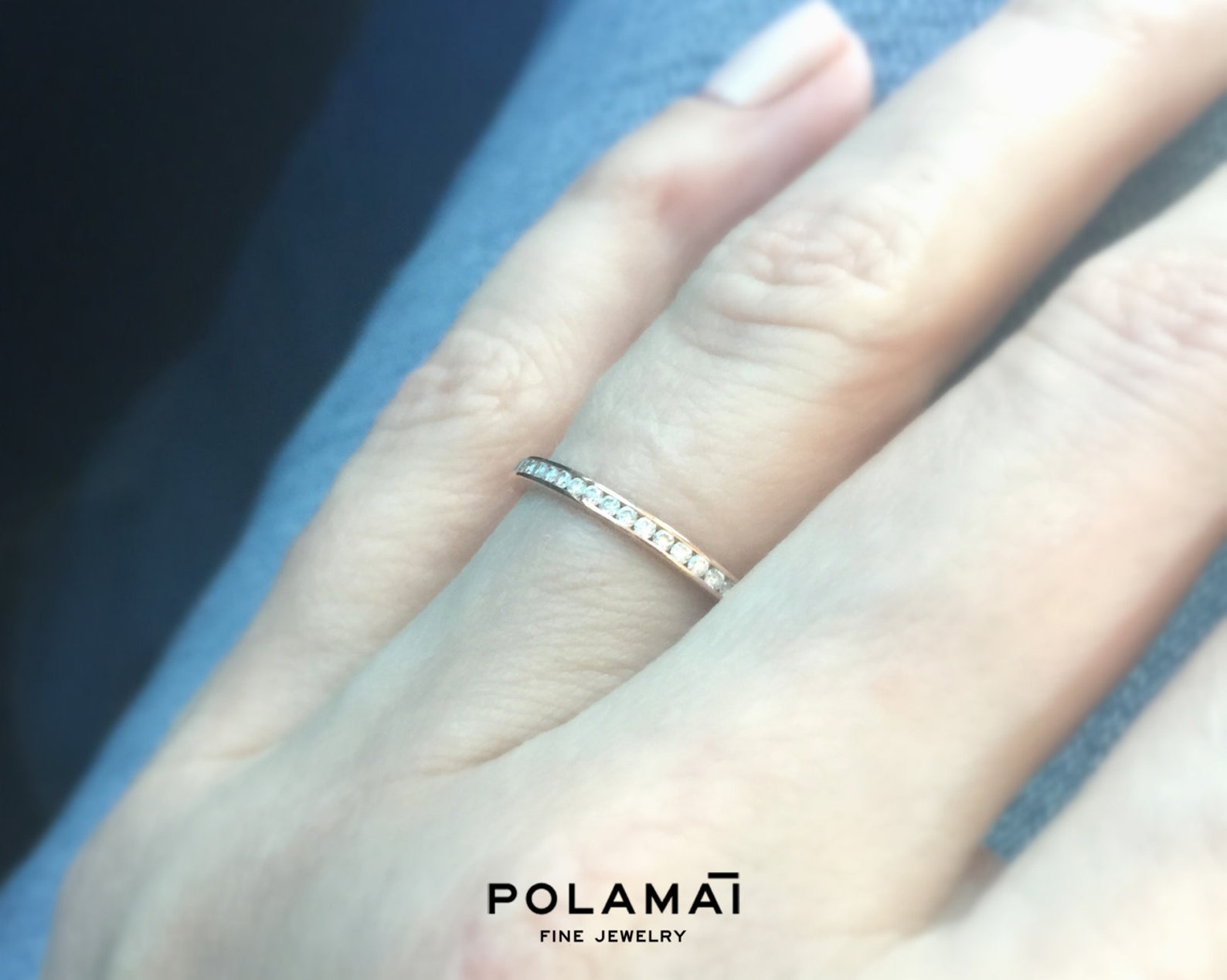 Channel Set Diamond Eternity Ring . Stacking Ring. Wedding - Etsy