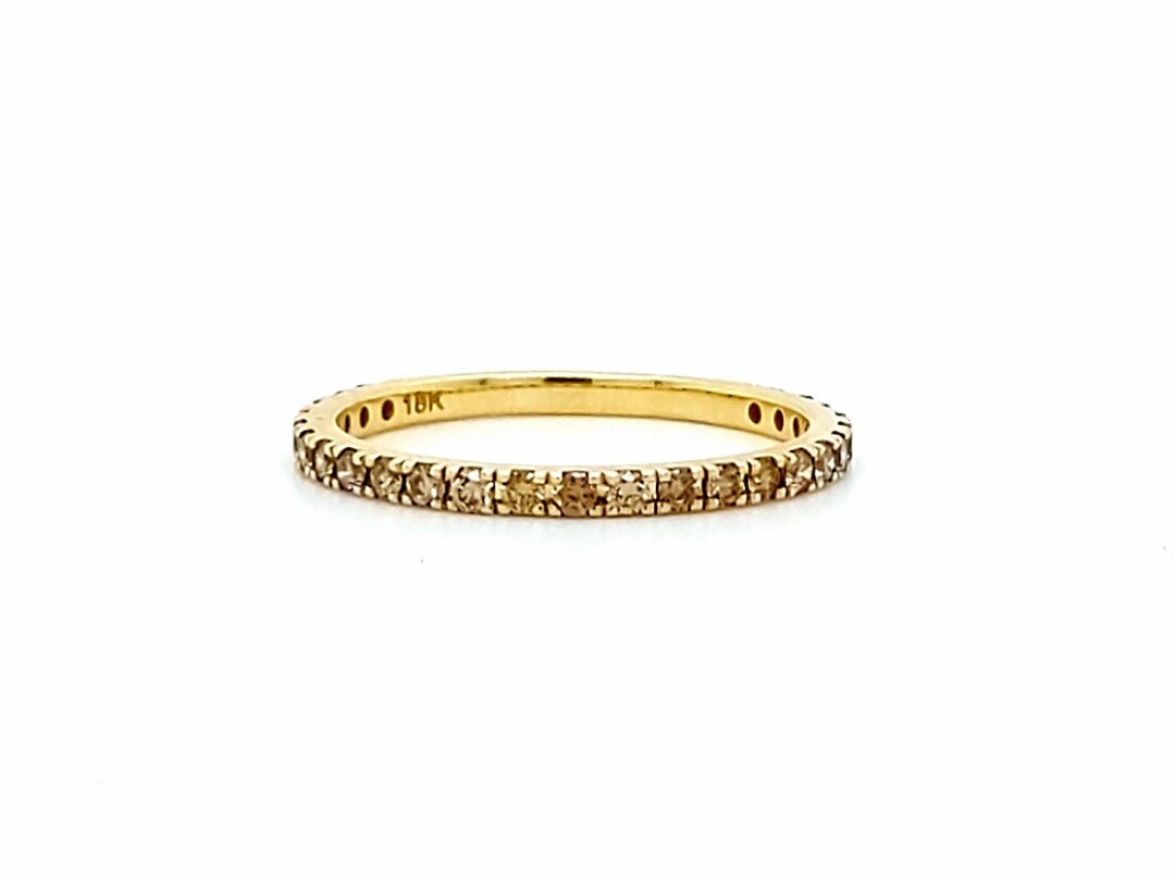 Brown Diamond Eternity Ring 18k 14k Gold or Platinum 1.6mm . Brown ...