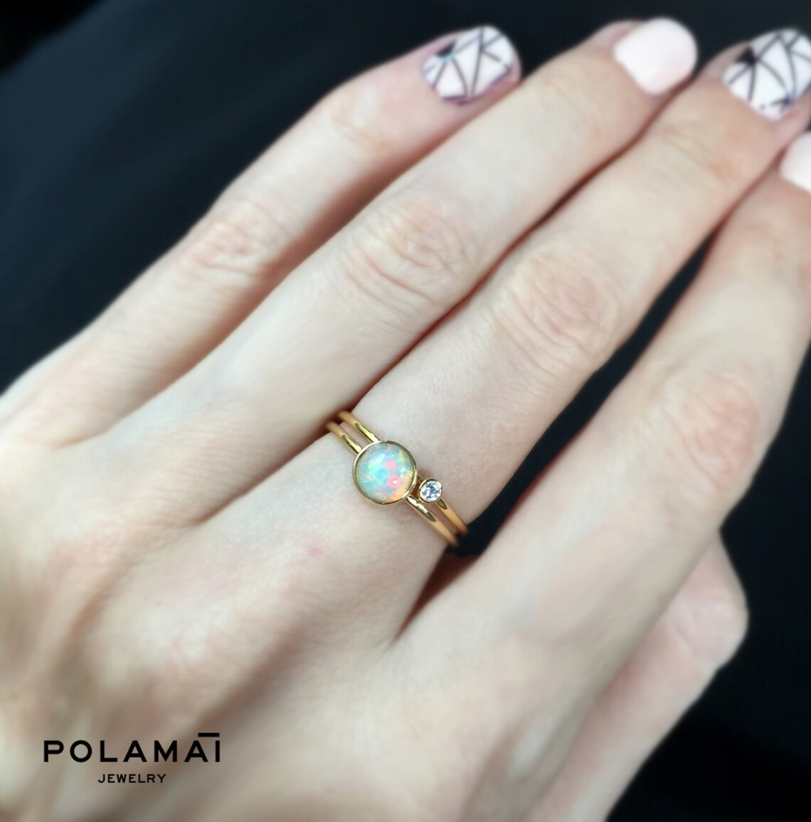 Baby Diamond Ring 14k 18k 0.03 to 0.07 Diamond Stacking Ring . - Etsy