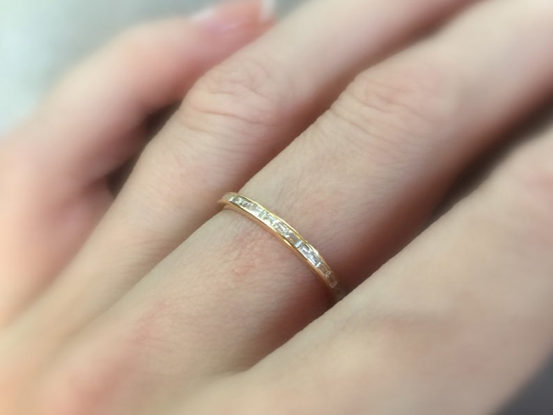 Baguette Diamond Ring . Invisible Channel Setting . Art Deco - Etsy
