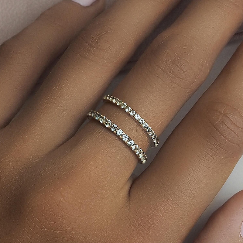 Light Green Eternity Ring - Etsy