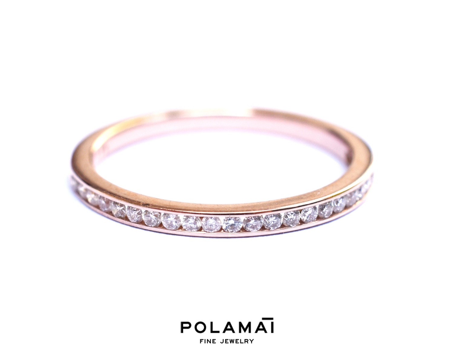 Channel Set Diamond Eternity Ring . Stacking Ring. Wedding - Etsy