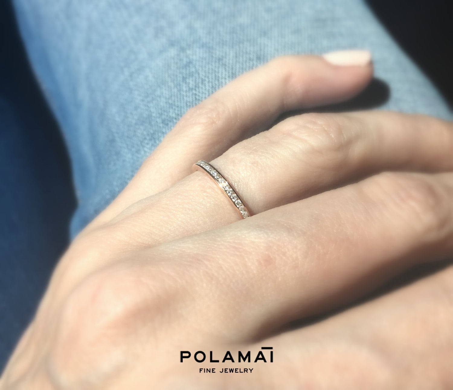 Channel Set Diamond Eternity Ring . Stacking Ring. Wedding - Etsy