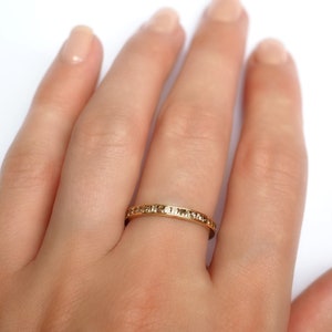 Champagne Princess Cut Diamond Eternity Ring 2.4mm 18k 14k. Wedding ...