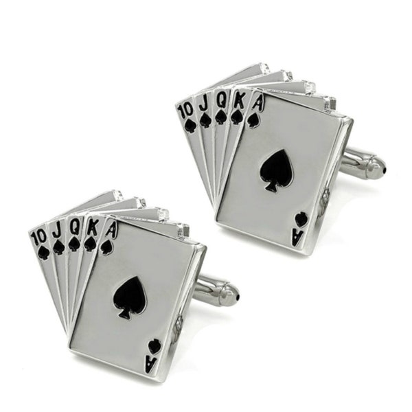 Card Cufflinks - Etsy