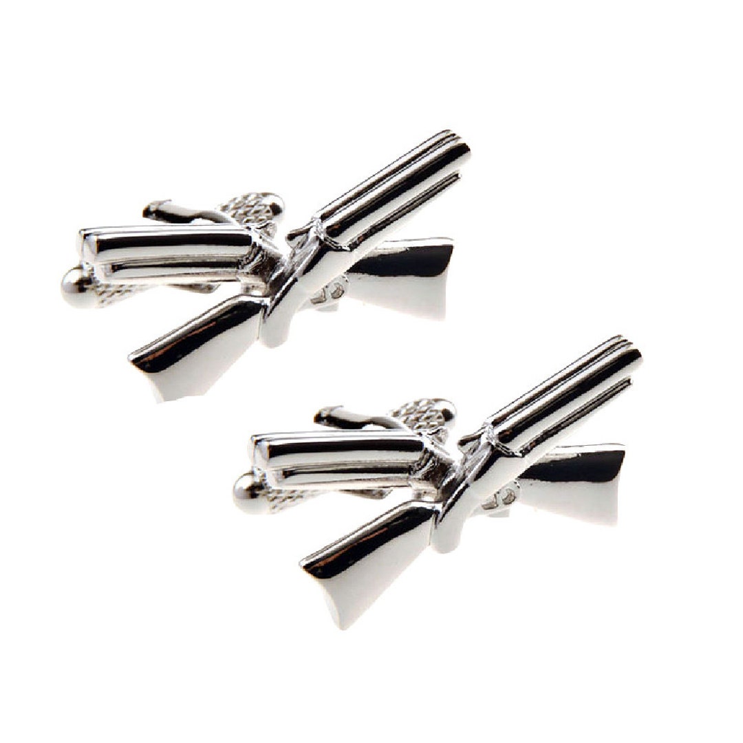 Crossed Rifle Cufflinks Army Infantry Marines Symbol Military Groom ...