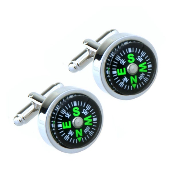 Compass Cufflinks - Etsy UK