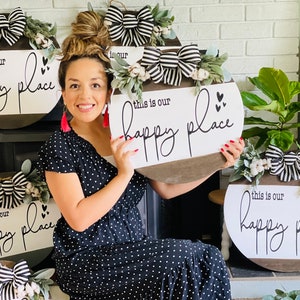 This is Our Happy Place Happy Place Door Hanger Happy Place - Etsy