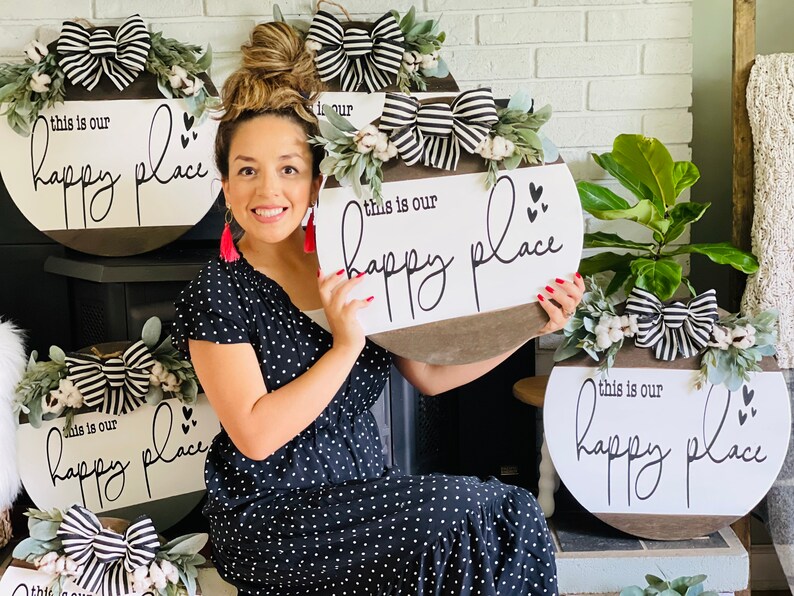 This is Our Happy Place Happy Place Door Hanger Happy Place - Etsy