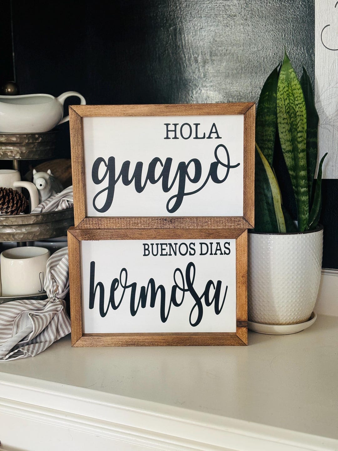 Hola Guapo Sign, Buenos Días Hermosa Sign, Spanish Sign Set, Master ...